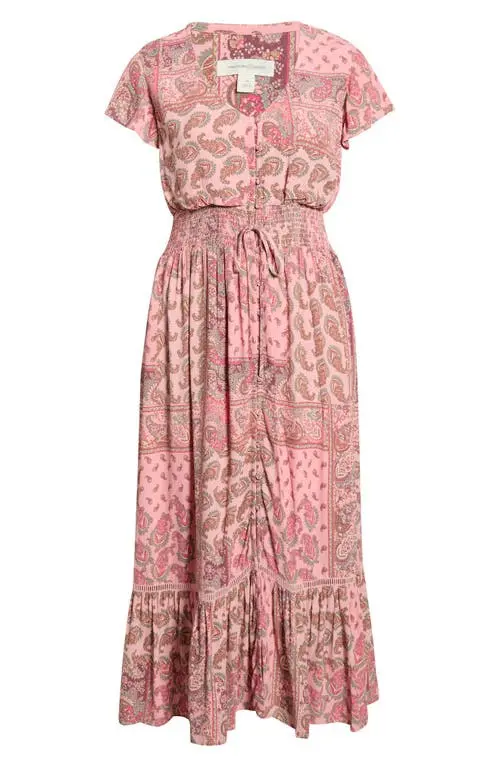 Treasure & Bond Smocked Waist Maxi Dress