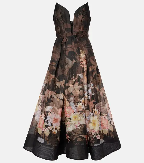 Zimmermann Illuminate Draped Midi Dress - Black