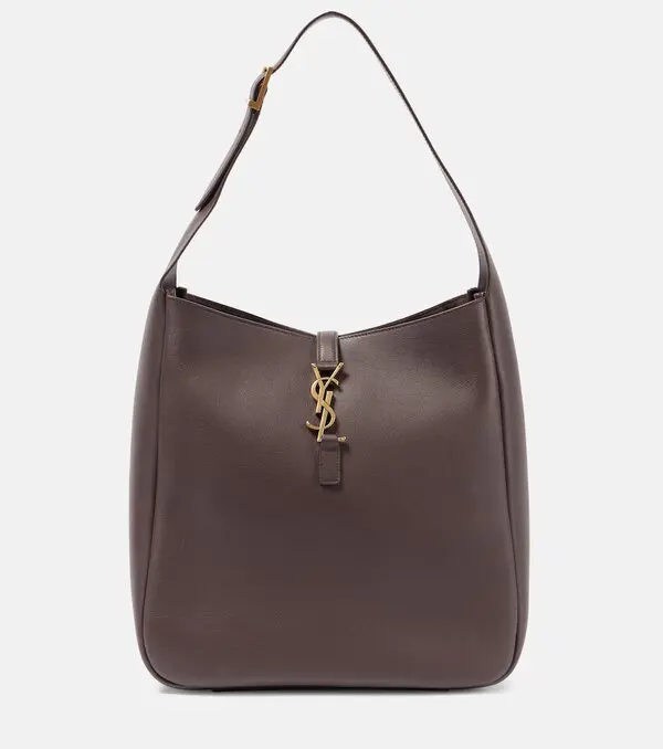 Saint Laurent Le 5 À 7 Large Leather Shoulder Bag - Brown