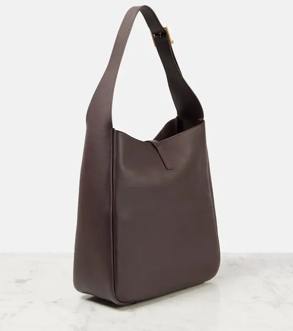 Saint Laurent Le 5 À 7 Large Leather Shoulder Bag - Brown