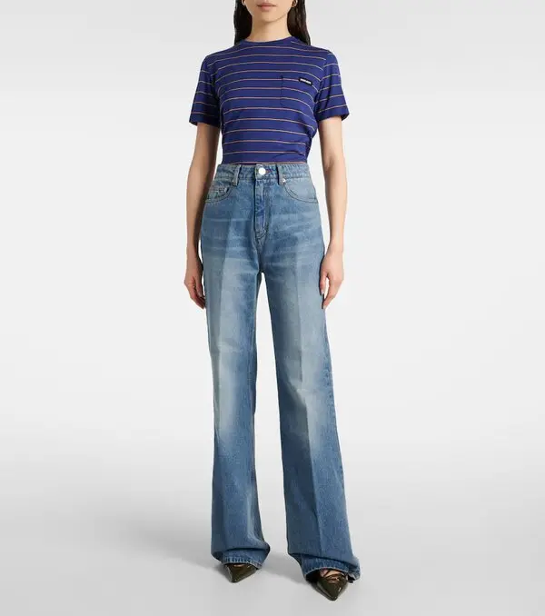 Ami High-rise Flared Jeans - Blue