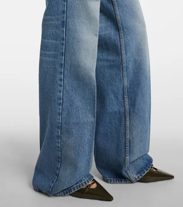 AMI Paris High-rise Flared Jeans - Blue