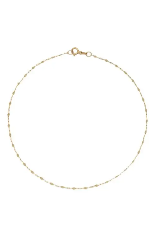 KINN Diamond Cut Rolo Chain Anklet - Gold