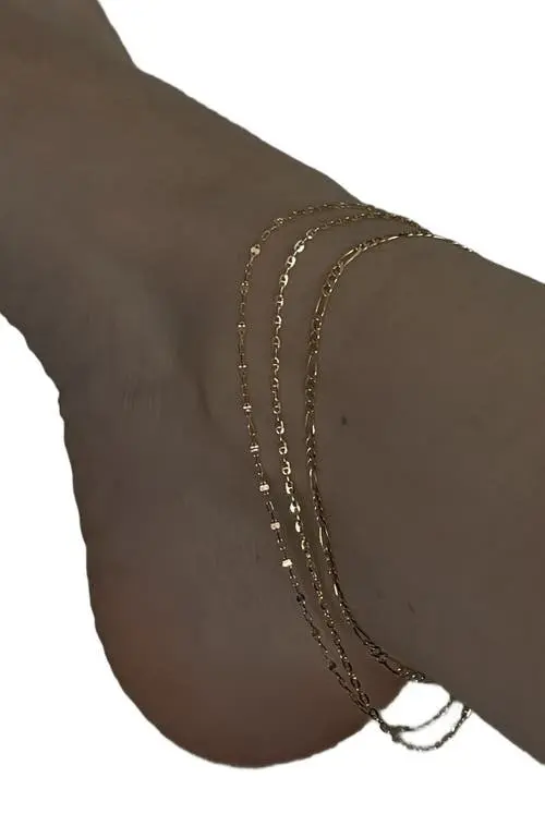 KINN Diamond Cut Rolo Chain Anklet