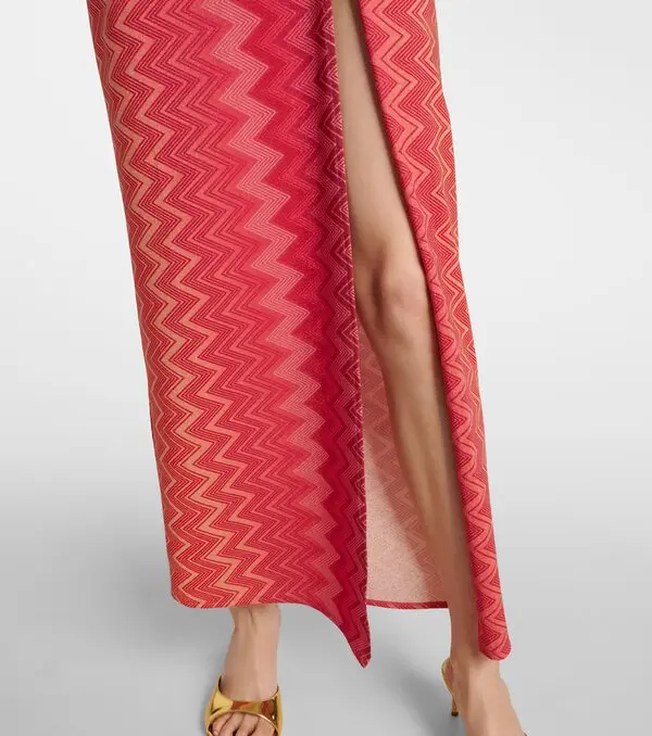 Missoni Chevron Lamé Midi Dress
