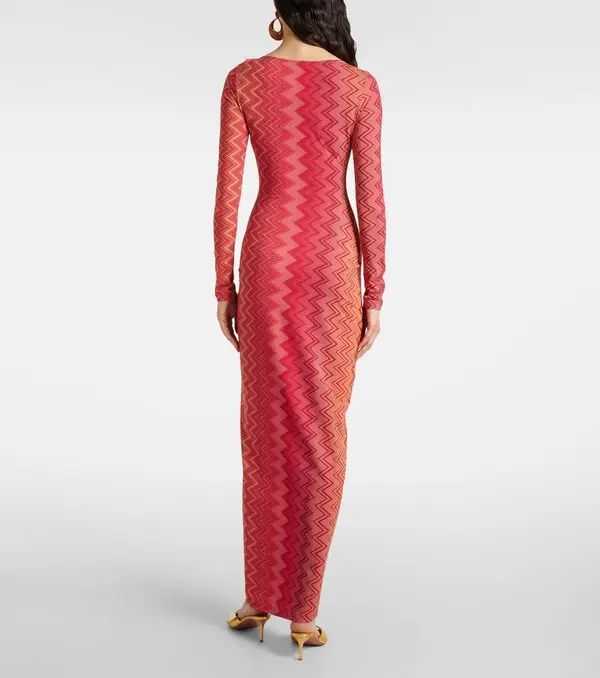 Missoni Chevron Lamé Midi Dress