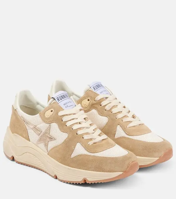 GOLDEN GOOSE Running Sole Leather Sneakers - Neutrals
