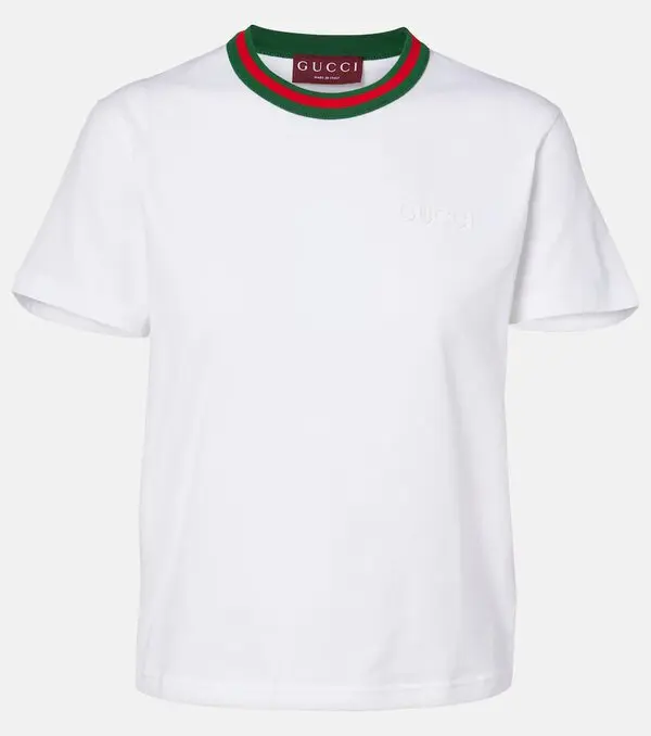 Gucci 70s Printed Cotton Jersey T-shirt - White