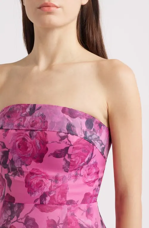 Lulus Elena Strapless Midi Dress - Berry