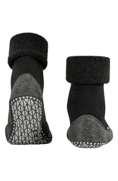 Falke Cozyshoe Wool Blend Sock Slippers - Black