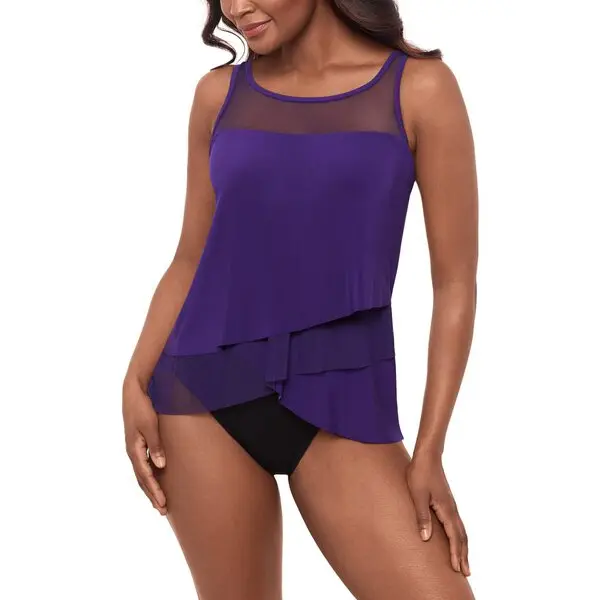 Miraclesuit Illusionist Tankini Top - Mulberry