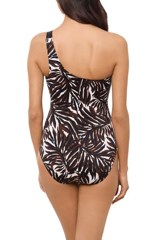 MAGICSUIT® Ventana Lita Leaf Print One-shoulder One-piece Swimsuit