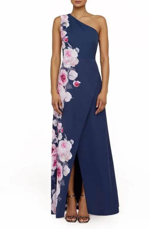 KAY UNGER Carissa One-shoulder Gown