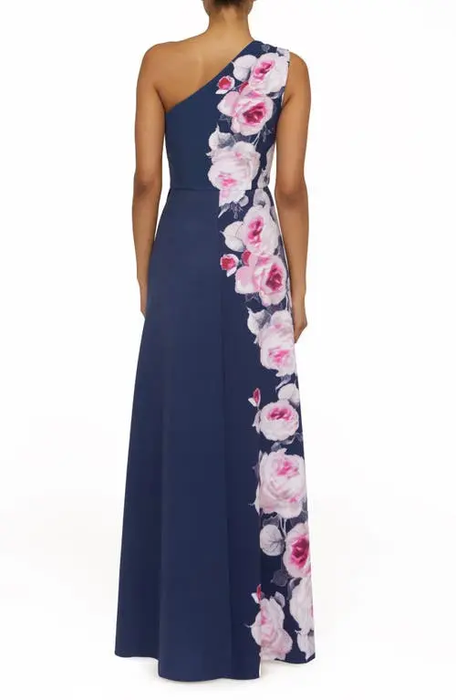 KAY UNGER Carissa One-shoulder Gown