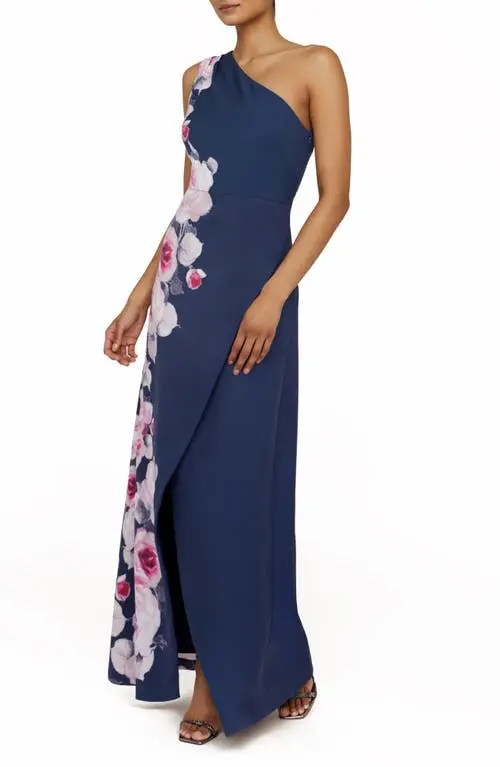 KAY UNGER Carissa One-shoulder Gown