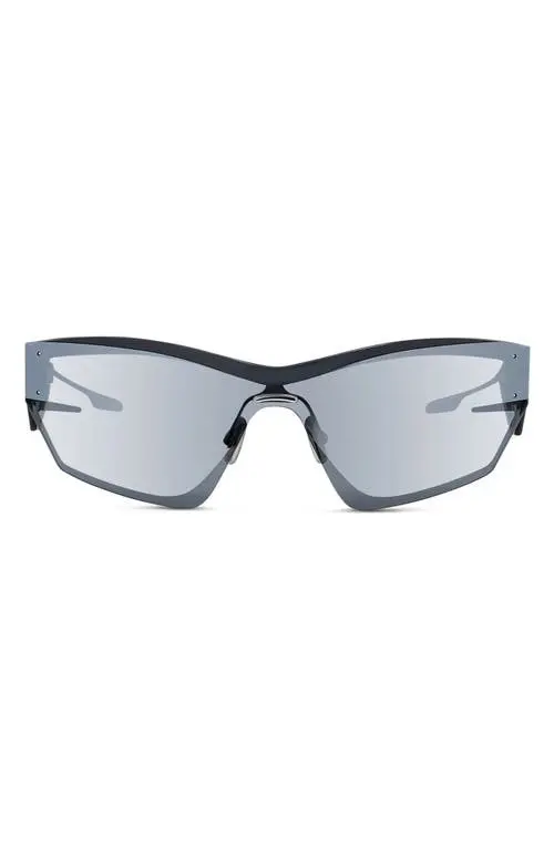 Givenchy Giv Cut Oversized Geometric Sunglasses - Shiny Palladium / Smoke Mirror