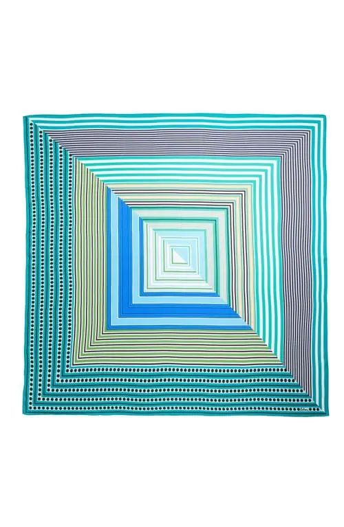 Echo Stripe Vortex Silk Square Scarf