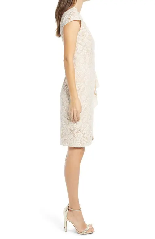 vince camuto lace cocktail dress Vince Camuto dress size 12 black scalloped sequined lace cocktail dress  