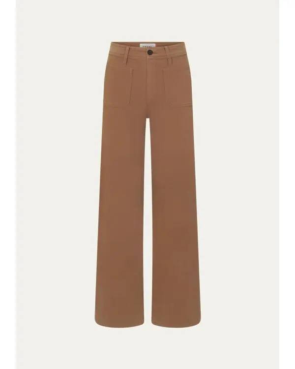 FRAME Le Slim Palazzo Modernist Pocket Jeans - Ledger