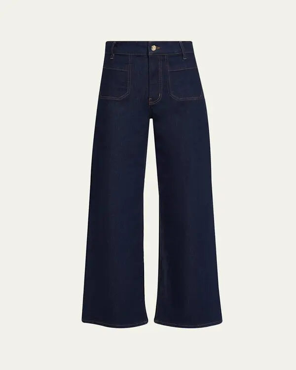 FRAME Le Slim Palazzo Modernist Pocket Jeans - Rinse