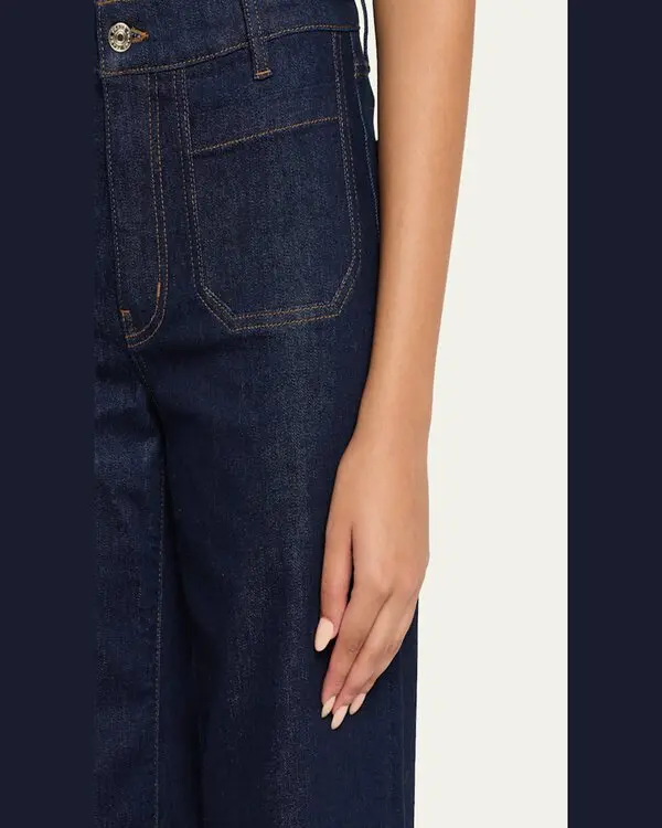 FRAME Le Slim Palazzo Modernist Pocket Jeans - Rinse