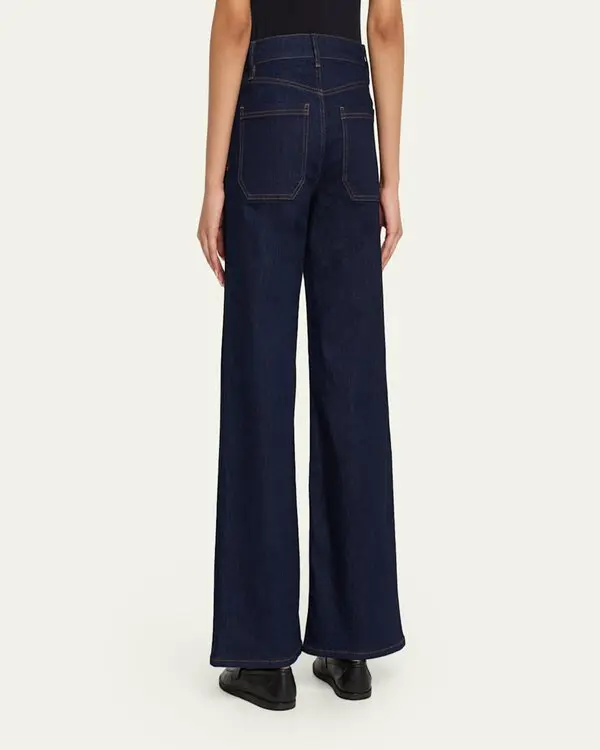 FRAME Le Slim Palazzo Modernist Pocket Jeans - Rinse