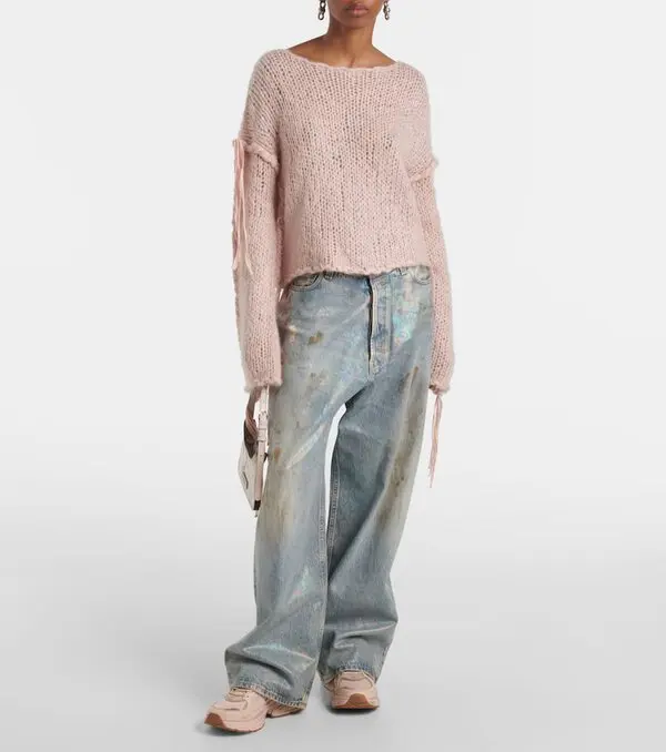 GOLDEN GOOSE Lightstar Leather Sneakers - Pink