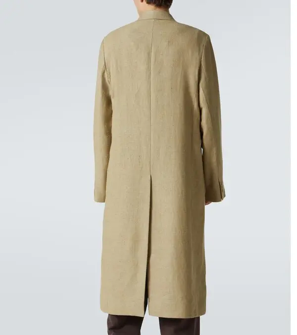 Our Legacy Robe Linen And Silk Overcoat - Beige