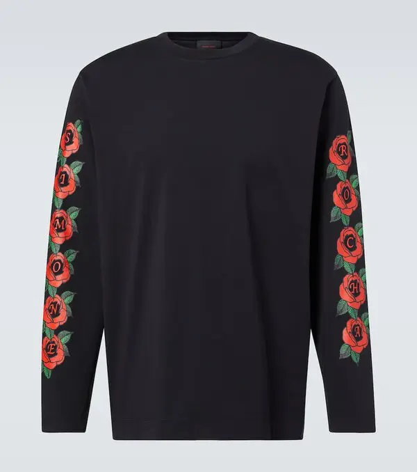 Simone Rocha Logo Floral Cotton Jersey T-shirt