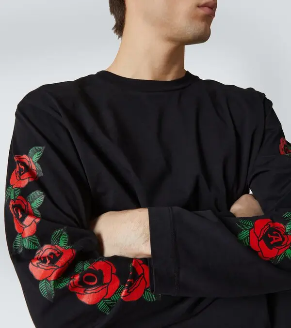 Simone Rocha Logo Floral Cotton Jersey T-shirt