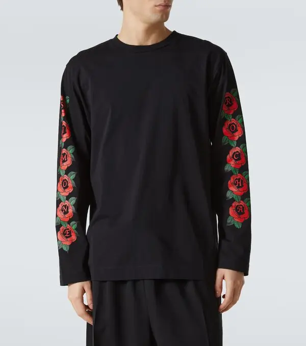 Simone Rocha Logo Floral Cotton Jersey T-shirt