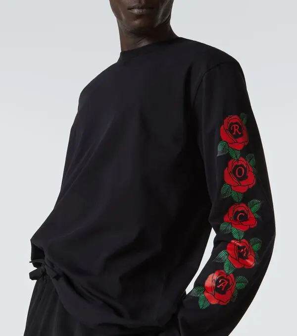 Simone Rocha Logo Floral Cotton Jersey T-shirt