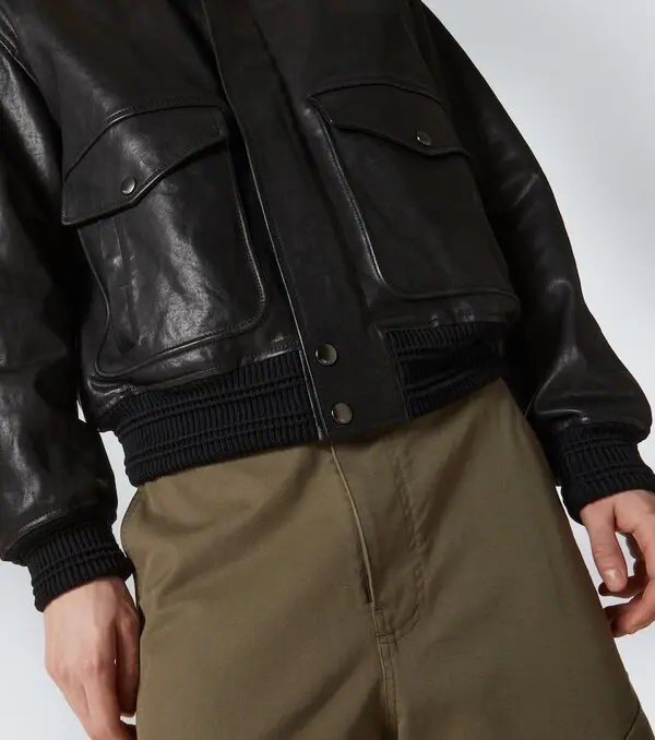 Burberry Leather Bomber Jacket