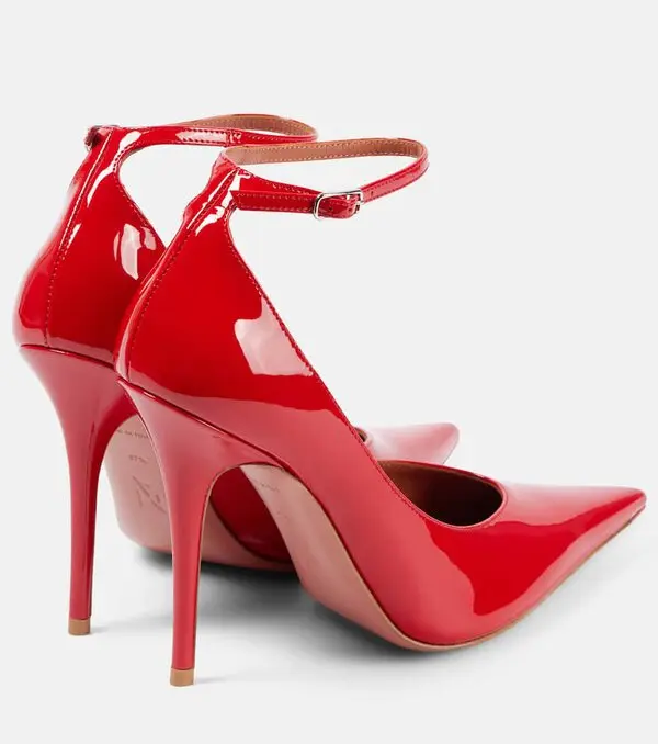 Amina Muaddi Anok 105 Patent Leather Pumps