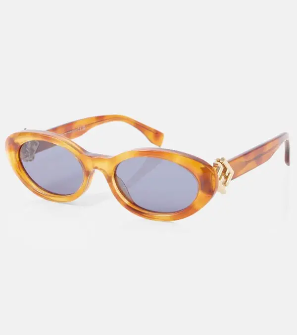 Fendi Ff Diamonds Oval Sunglasses