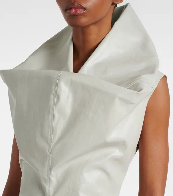 Rick Owens Coated Canvas Gown