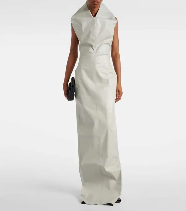 Rick Owens Coated Canvas Gown