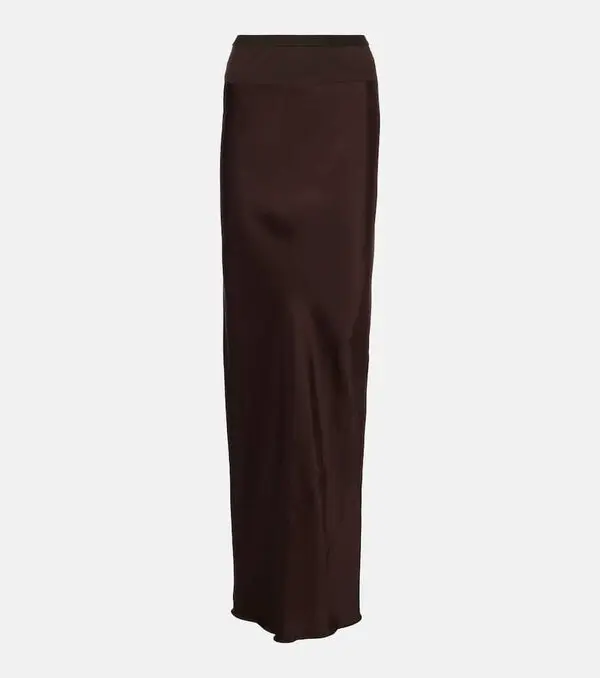 Rick Owens Satin Maxi Skirt