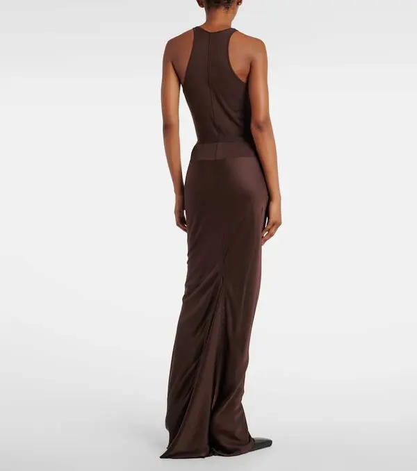 Rick Owens Satin Maxi Skirt