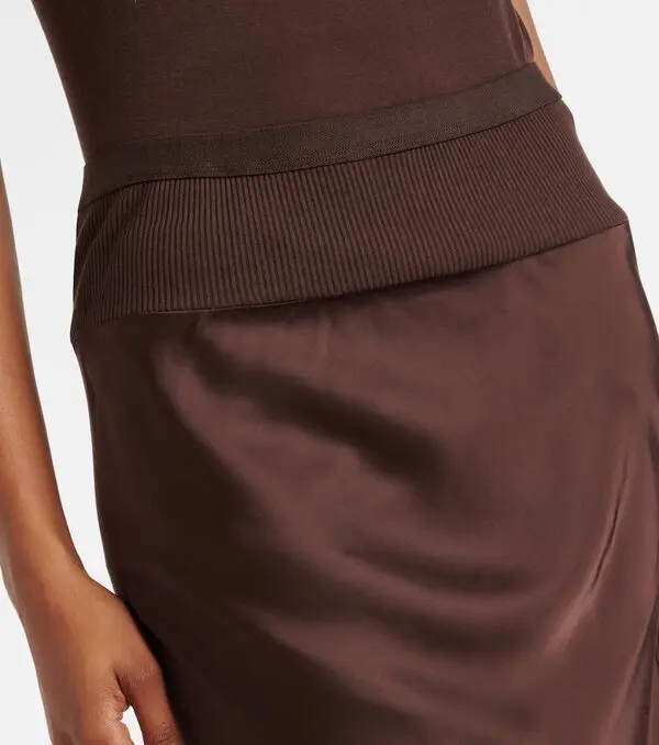 Rick Owens Satin Maxi Skirt