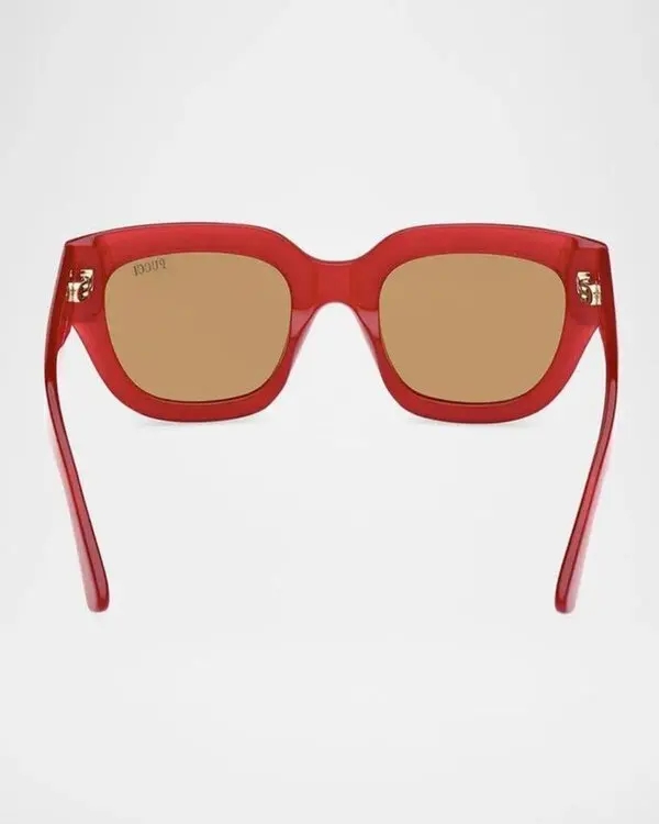 Emilio Pucci Butterfly Acetate Sunglasses - Red