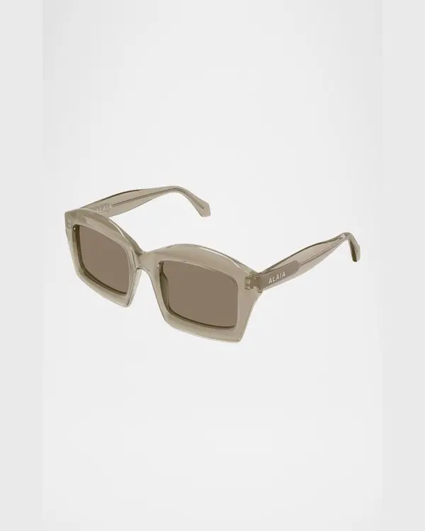 Alaïa Rectangle Acetate Sunglasses
