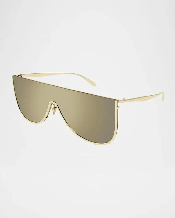Alaïa Shield Metal Sunglasses - Gold