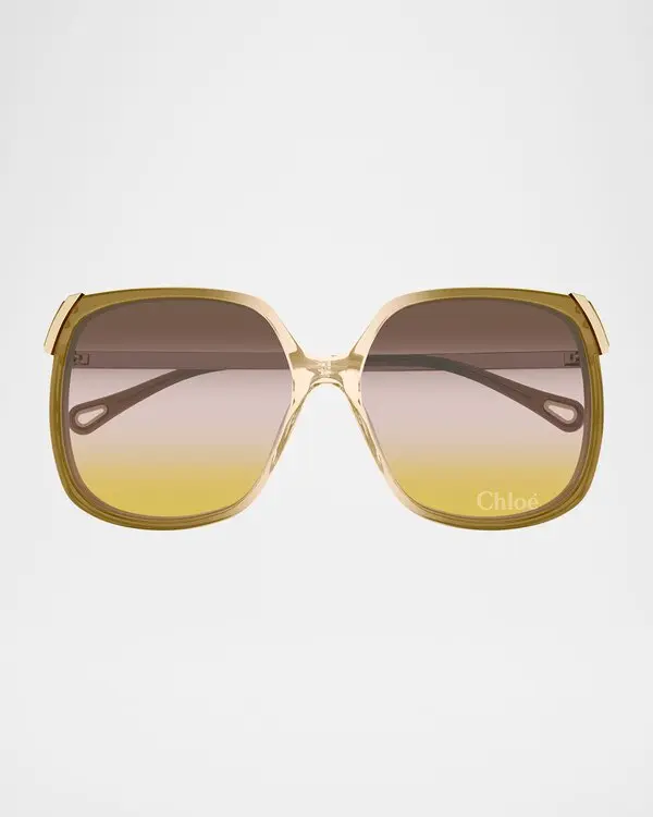 Chloé Acetate Sunglasses - Gradient Brown