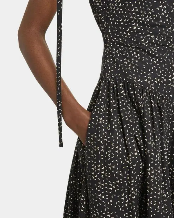 Proenza Schouler White Label Proenza Schouler Pswl Clayton Printed Poplin Dress - Blkpat