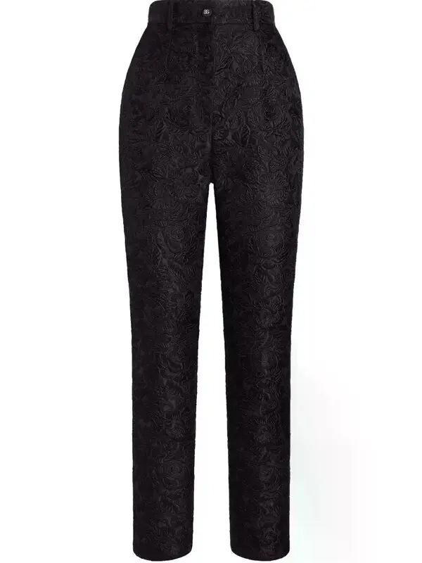 Dolce & Gabbana Brocade Trousers - Black