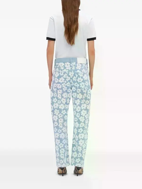 MSGM Floral-print Straight Leg Trousers