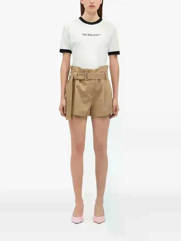 MSGM Belted Shorts - Neutrals