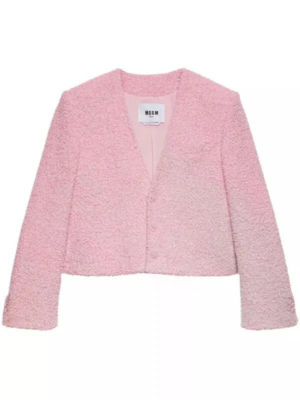 MSGM Textured-knit Jacket