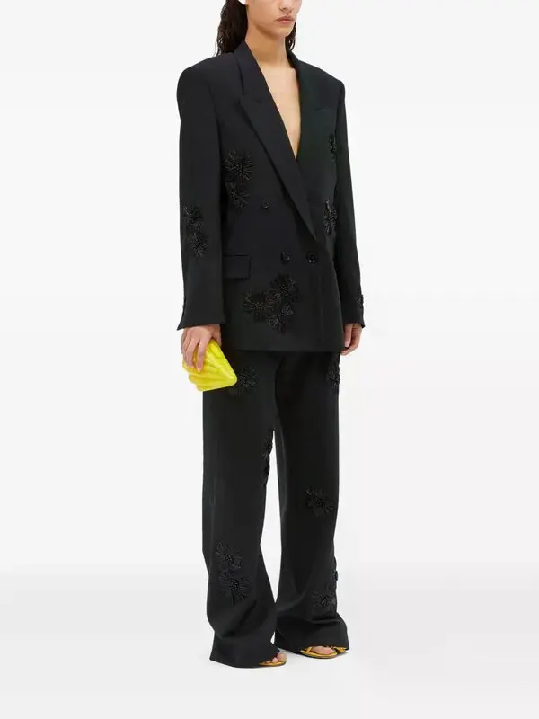 MSGM Floral-appliqué Blazer